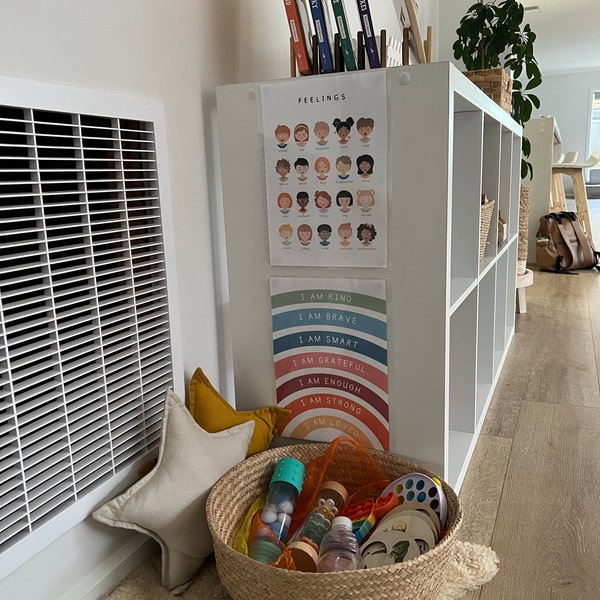 Feelings Poster, Montessori Homeschool Decor, Feelings Chart ...