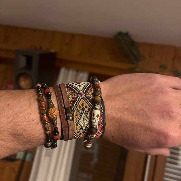 Sunset Gemstone Necklace for Men Simple Summer Beach Necklace Mens ...