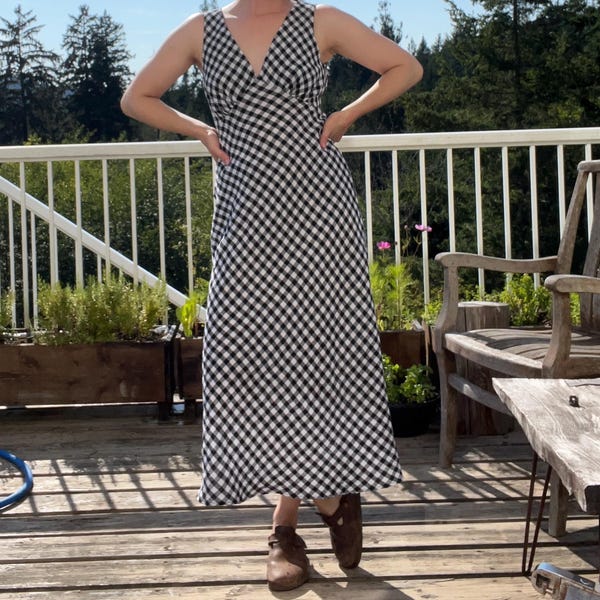 V Neck Bias Cut Dress Sewing Pattern Gathered Bust Slip Dress | Easy ...