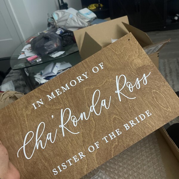 In Memory Sign, Memory Chair Sign for Loved One, in Memory Wedding Sign ...