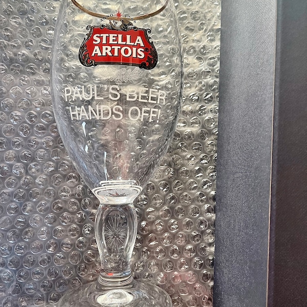 Personalised 1 Pint Stella Glass Engraved - Etsy