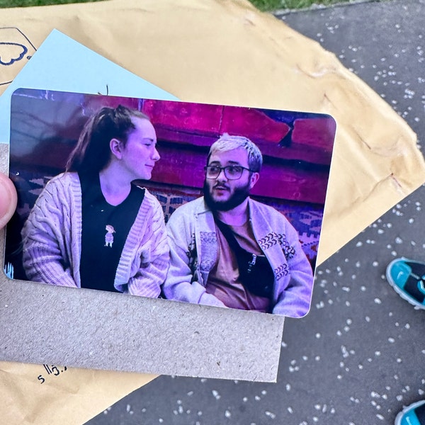 Personalised Photo & Message Plastic Card Keepsake - Etsy