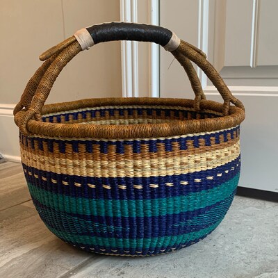 African Rwanda Woven Basket Biko Pink - Etsy