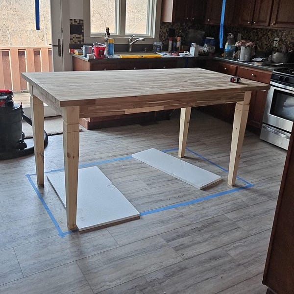 Tapered Mission Dining Table Legs (rustic Pine) - Etsy