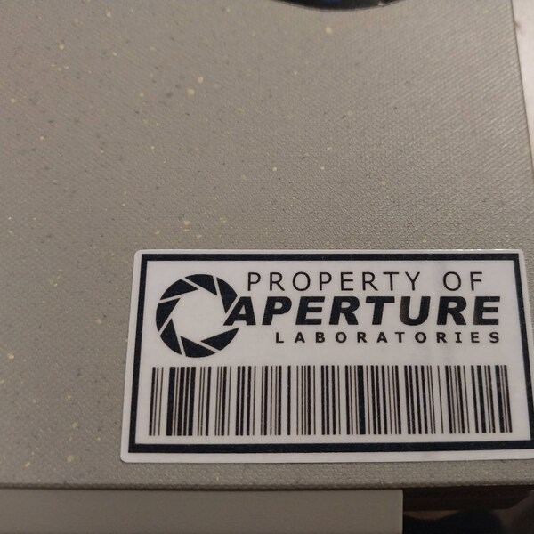 Property of Aperture Laboratories Sticker, Label, Product Barcode ...