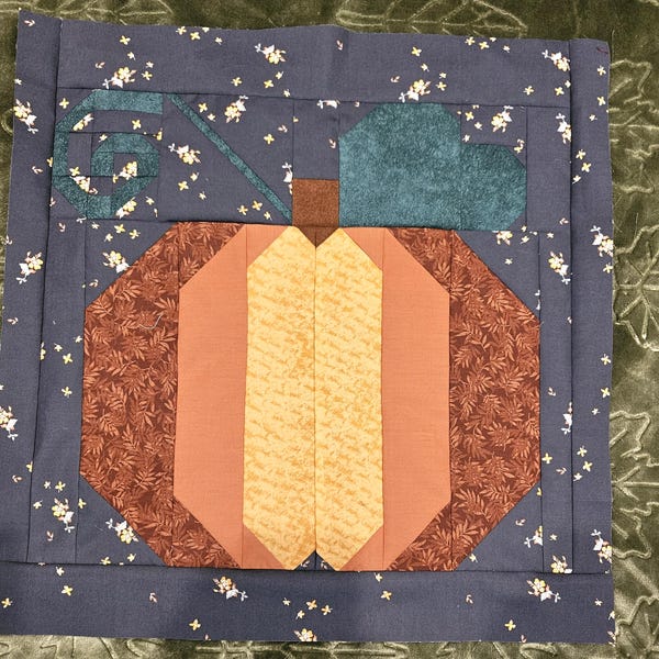 Classic Pumpkin Patch Fall Autumn PDF Quilt Block Pattern - Includes ...