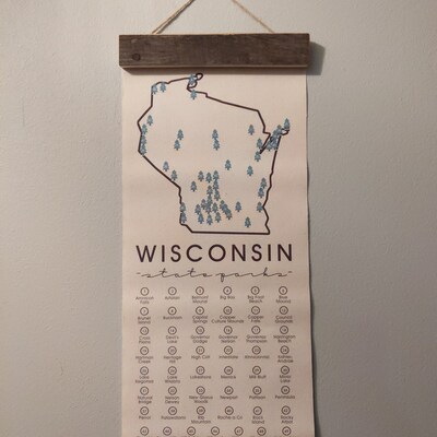 WI State Park Adventure Checklist WITH Pen // Wisconsin State Park ...