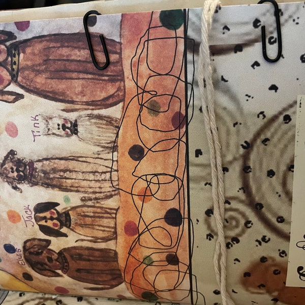 Upcycled Rainbow Notebook, Upcycled Notepad, Christmas Notebook ...