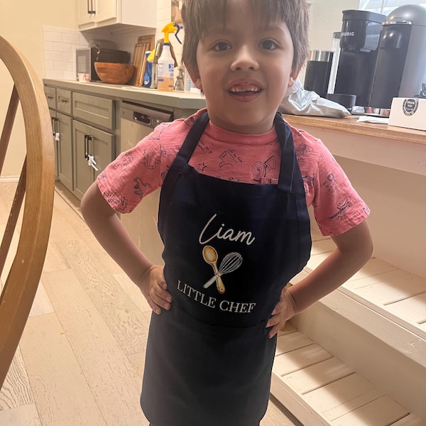 Personalized Kids Apron, Toddler Apron, Customized Apron, Little Chef ...