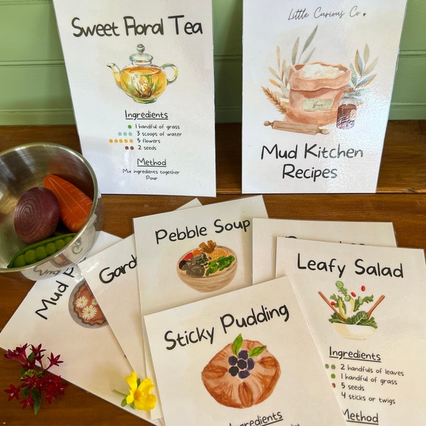 Printable Mud Kitchen Potion Cards, Homeschool Learning Numbers ...