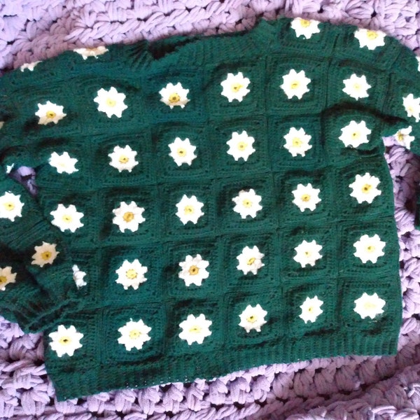Daisy Sweater *PDF CROCHET PATTERN Download* - Etsy