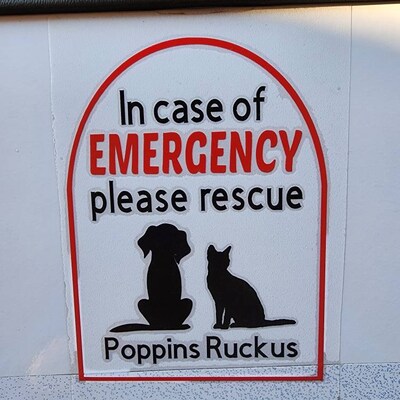 Pet Emergency Decal Pet Emergency Sticker in Case of - Etsy