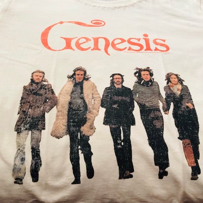 Genesis Band T-shirt Group Photo Men's Graphic Tee Pop Concert Merch ...