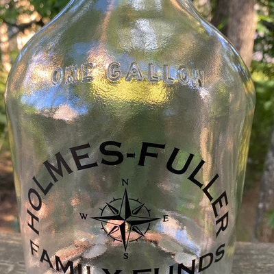 Our Adventure Fund World Map Money Jar Travel Fund 1 Gallon Glass Jug ...