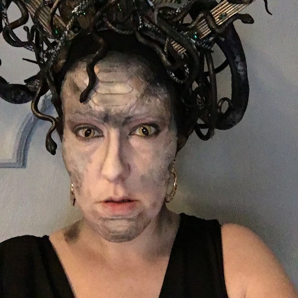 Snake Scales/reptile Forehead, Cheeks and Chin Prosthetic, SFX Makeup ...