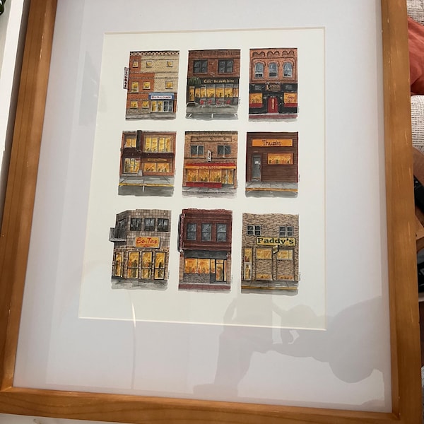 Ames Iowa Bar Watercolor Art Print AMES IA - Etsy