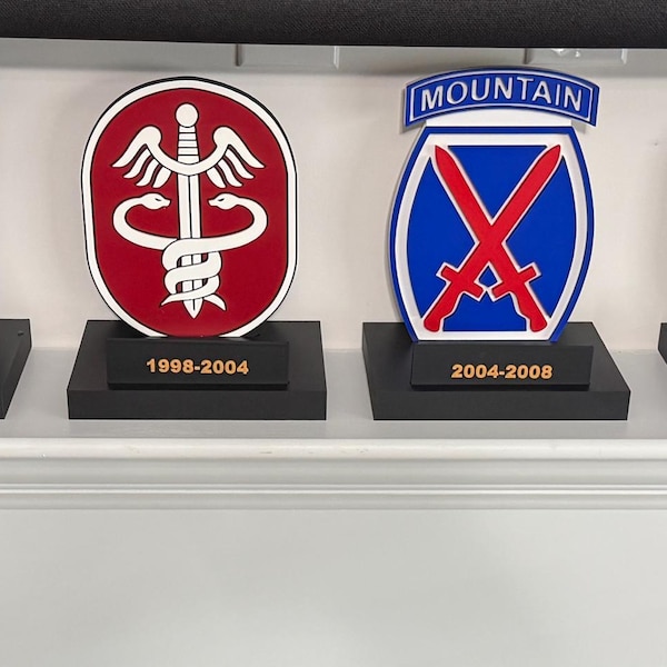 Personalized US ARMY Unit Insignia Plaque | Military Gift | PCS Gift - Etsy