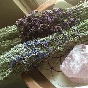 Smudge Bundle, Sage and Lavender , Cotton Twine, Smudge Stick SWEET - Etsy