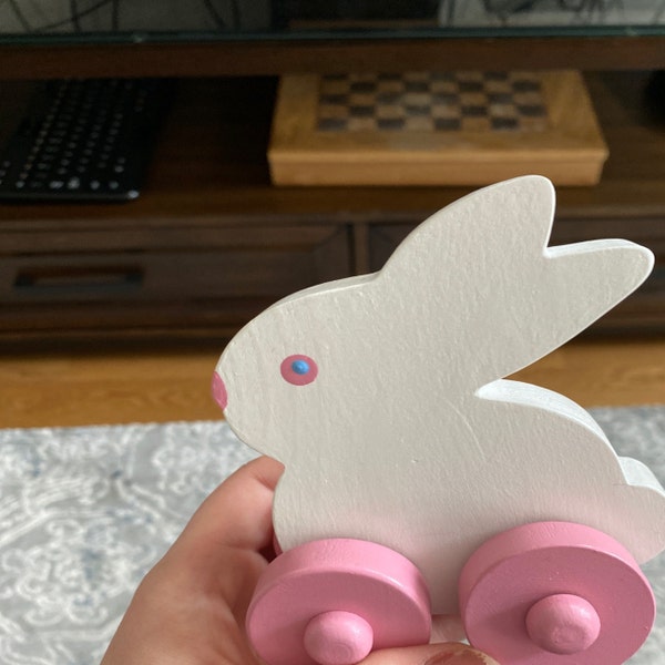 Natural Wood/wooden Bunny Toy, Rabbit Toy Gift Kids - Toy Bunny ...