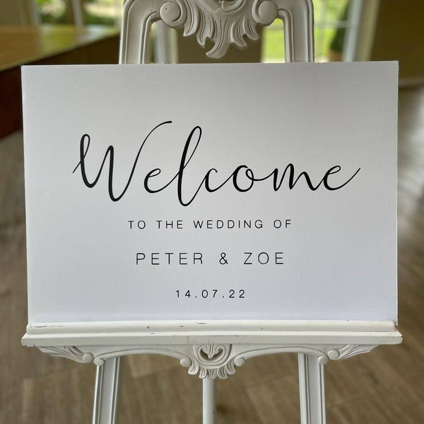 Wedding Welcome Sign, Wedding Decor, A1, A2, Personalised Wedding Sign ...