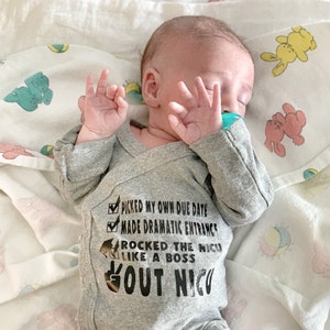 Peace Out NICU NICU Baby Onesie Nicu Graduate Going Home Onesie Preemie ...