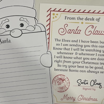 Santa Cam Letter, Printable Letter From Santa Claus, Pdf, Png, Jpg ...