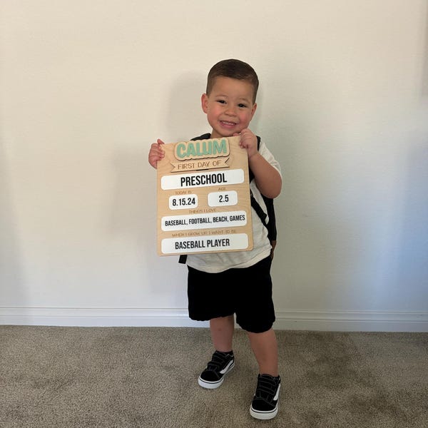 Personalized First Day of School Sign. Custom Last Day of School Sign ...