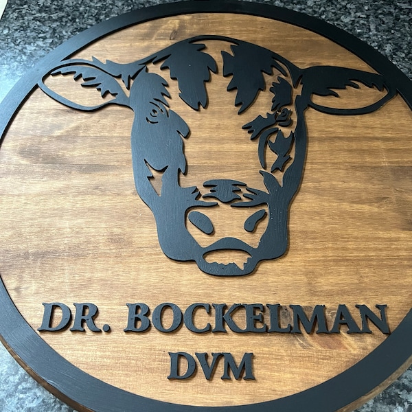 Livestock Veterinarian Office Sign, DVM Office, Large Animal ...