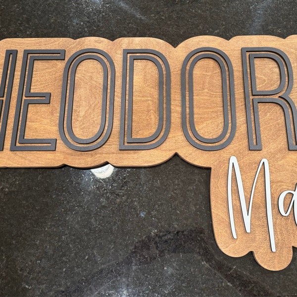 Large Wood Name Sign, Nursery Name Sign, Boho Nursery Sign , Above Crib ...