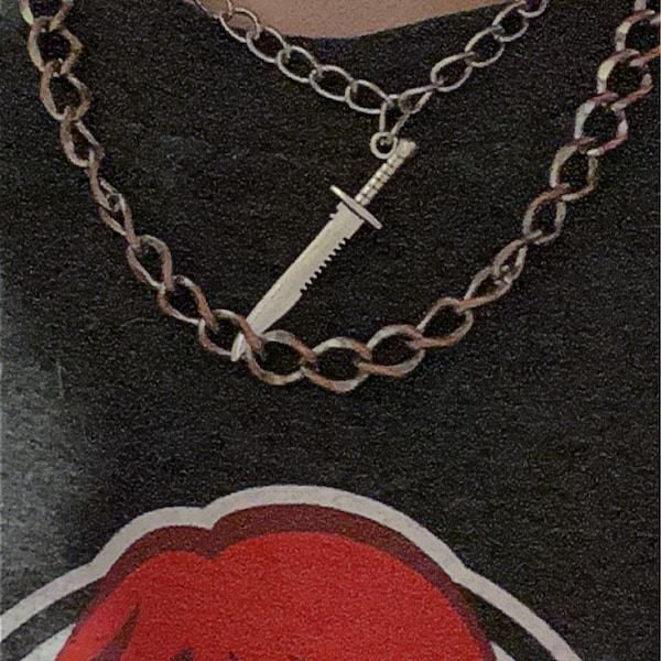 Ur Knife My Back Chain | Dark Horror Aesthetic Knife Jewelry | Layering ...