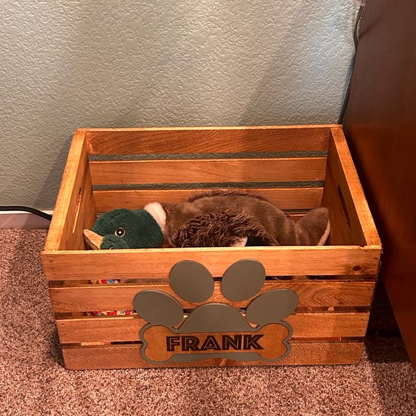 Large Personalized Dog Toy Basket Gift for Dog Lover Personalized Dog ...