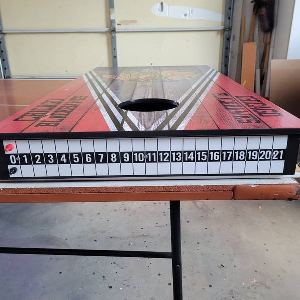 Cornhole Board Bean Bag Toss Scorekeeper Magnetic Orange Great for ...
