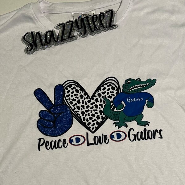 Peace Love Dickinson Gators PNG With Hearts - Gators Team Spirit ...