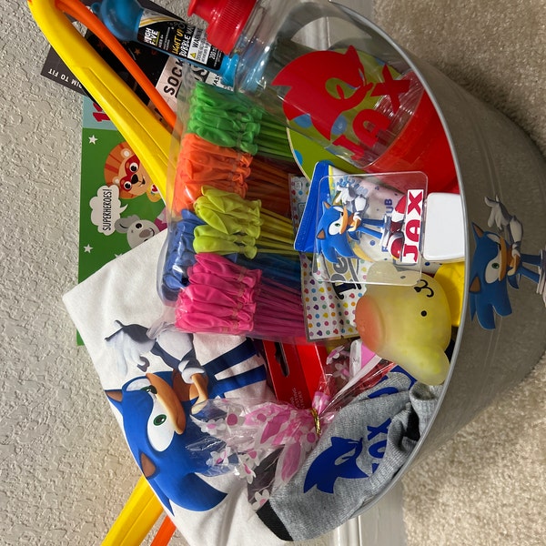 Personalized Sonic Kids Prefilled Easter Gift Baskets - Etsy