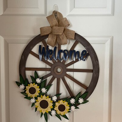 Instant Digital Download: Welcome Wagon Wheel Sign - Etsy