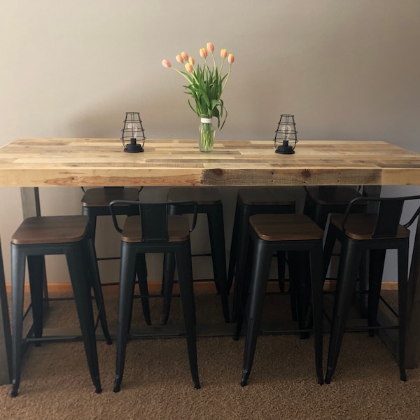 Counter Height Table in Natural Finish | Hundreds of Dimensions | Wheel ...