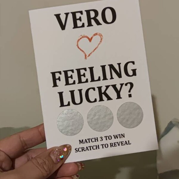 Rude Scratch Card Feeling Lucky Win Lose Match 3 Birthday Anniversary ...