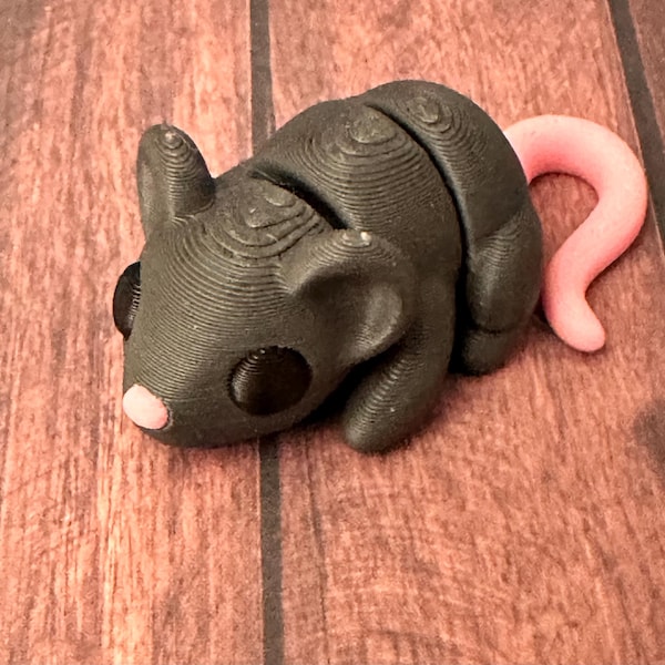 Tiny Mouse Fidget Toy With Optional Cheese Container Stress Relief Toy ...