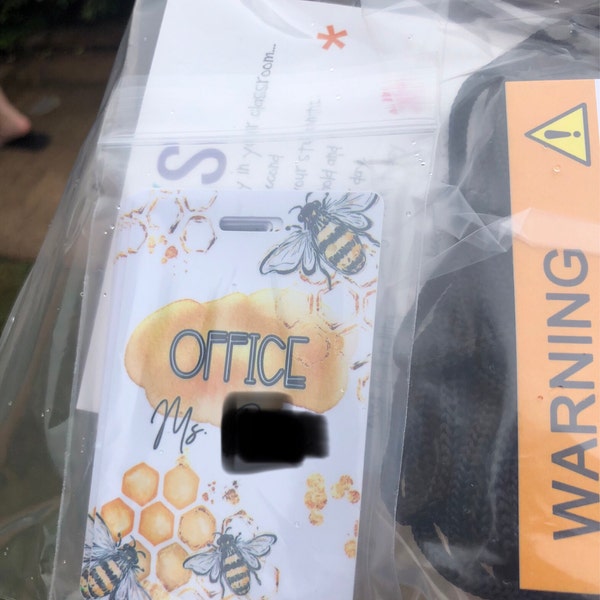 Bee Theme Classroom Hall Passes for Teachers, Personalized, Set of 10 ...