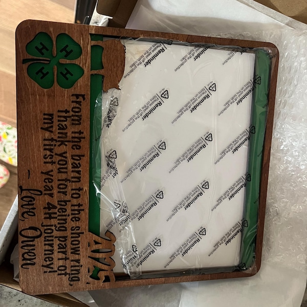 Personalized 4-H Fair Auction Thank You Plaque: Custom Engraved Wooden ...
