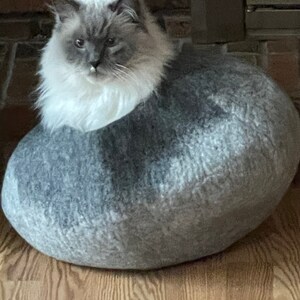 Premium Pink & Grey Cat Cave Hand Made Cat Bed - Etsy