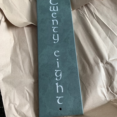 Personalised Large Green Slate House Number Number One to Ninety Nine ...