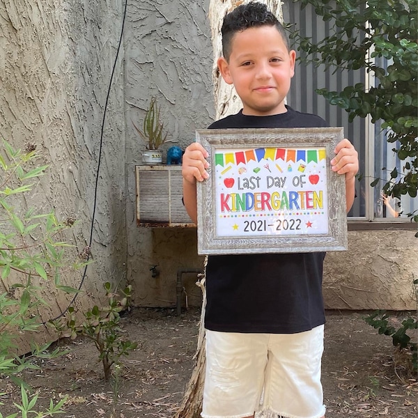Last Day of Kindergarten Sign: Printable School Poster (digital ...