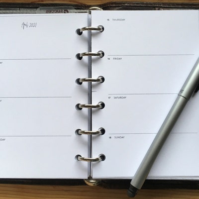 A5 2022 Weekly Planner Printable Week on 1 Page With Notes - Etsy UK