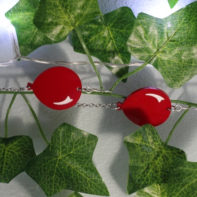 Red Circus Balloon Lever Back Dangle Earrings, Clown Fair Creepy Art ...