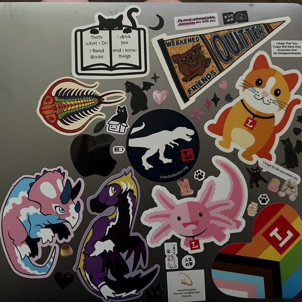 Aesthetic Dinosaur Paleo Art Vinyl Sticker Collection: Carnotaurus ...