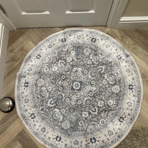 Psychedelic Optical Illusion Rug, Round Vortex Rug, Black and White ...