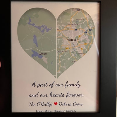 Exchange Student Map Port Washington New York USA - Etsy