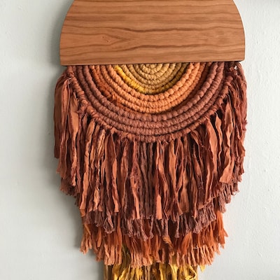 Minimalist Half Moon, Wall Hanging Frame, Macrame Half Moon, Macrame ...