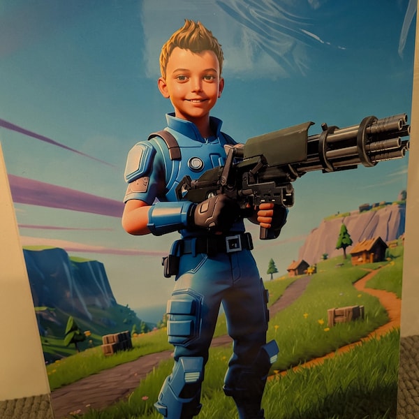 Custom Gamer Portrait From Photo, Personalized Game Character, Gamer ...